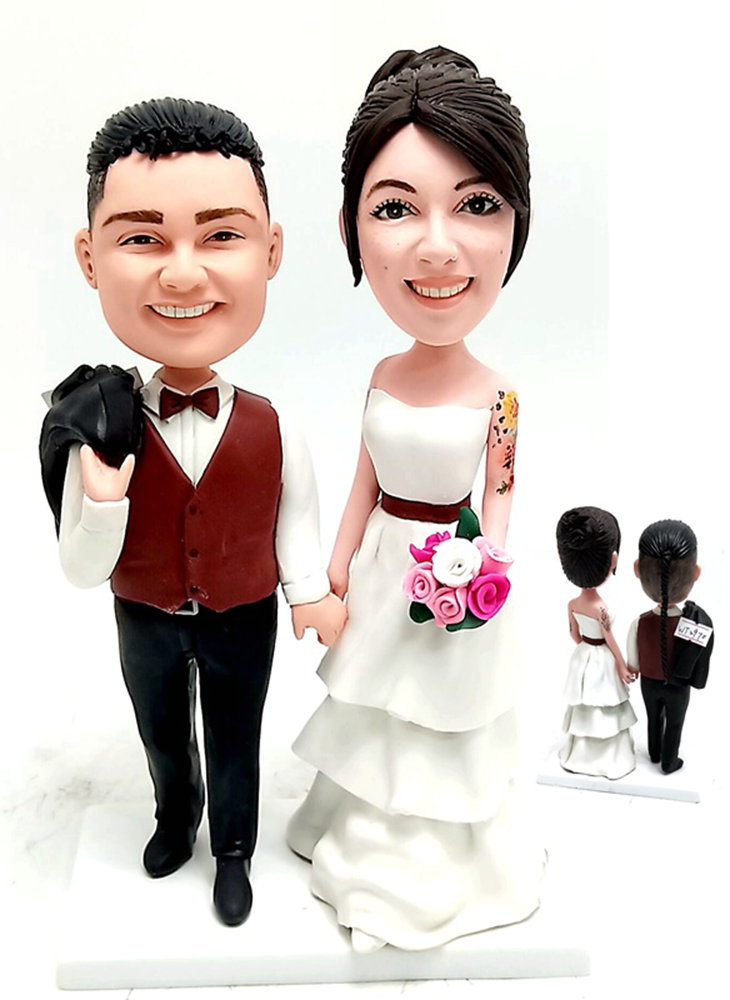 Custom cake toppers bride bride wedding cake toppers [WT2970]- $149.00 ...